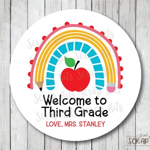 Back to School Welcome Stickers & Bags Personalized Classroom - Etsy