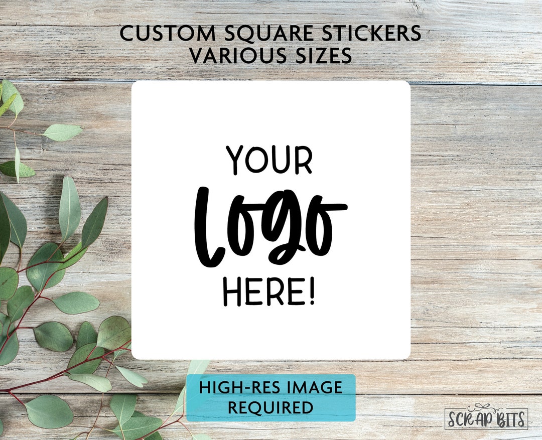 Square Logo Stickers, Custom Stickers, Square Labels . 3 Sizes - Etsy