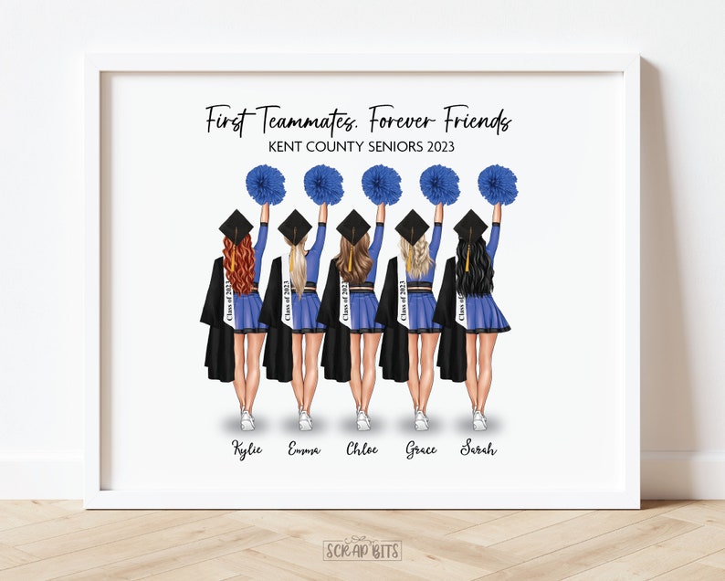 Cheerleading Graduation Print Personalized Cheerleader - Etsy