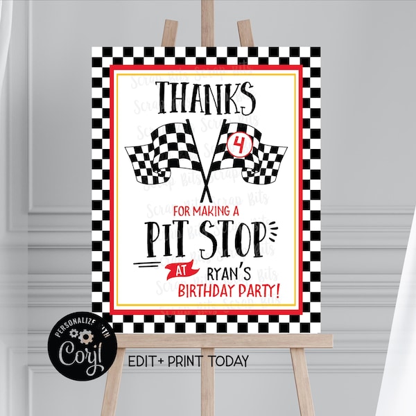 Racing Party Signs - Etsy
