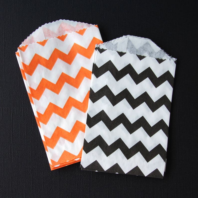 25 Small Chevron Paper Treat Bags or Favor Bags . Choose From | Etsy