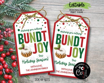 Christmas Joy Gift Tags - Etsy