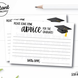 Advice for the Graduate Cards, Black Cap . Printable Graduation Advice ...