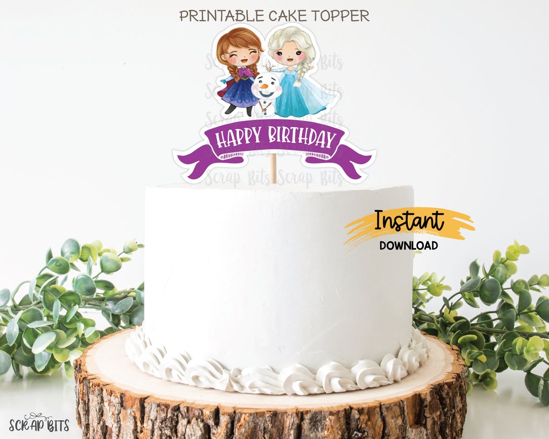 Frozen Cake Topper Printable Cake Topper Frozen Party - Etsy