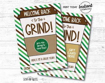 Editable Welcome Back to the Grind School Coffee Teacher Gift - Etsy