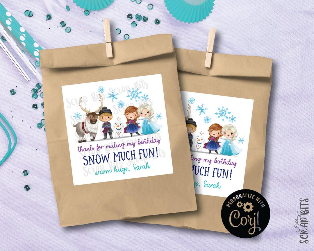EDITABLE Frozen Birthday Tags, Frozen Friends, Printable Frozen ...