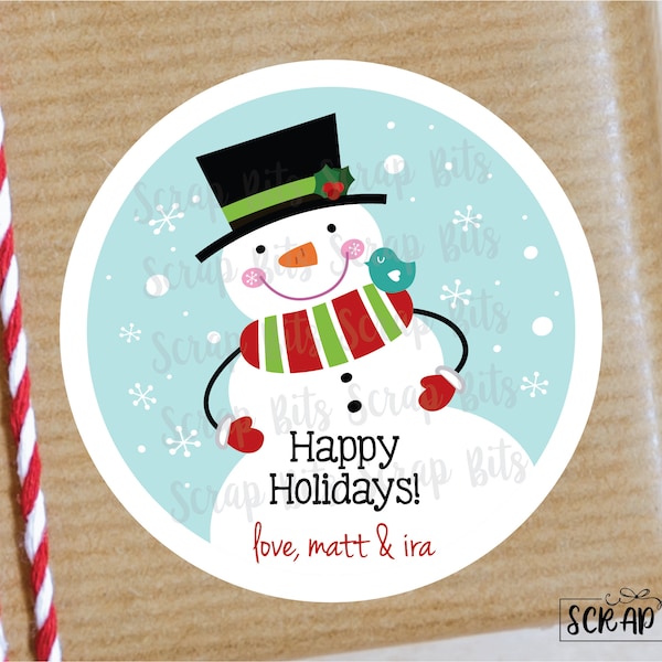 Snowman Labels - Etsy
