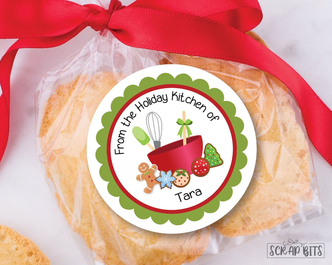 Christmas Baking Labels, Making Cookies, Personalized Custom Printed ...