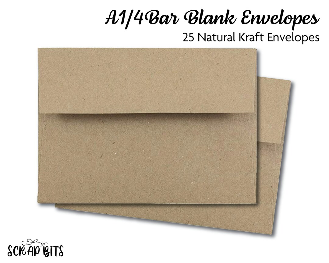 25 Natural Kraft Envelopes Kraft RSVP Envelopes Paper Bag - Etsy