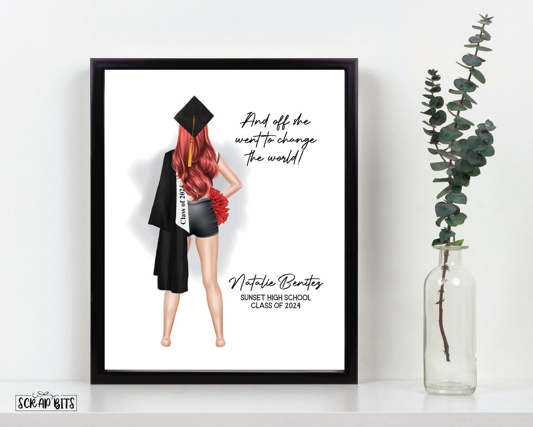 Dancer Graduation Portrait, Personalized Senior Dance Gift, Graduation ...