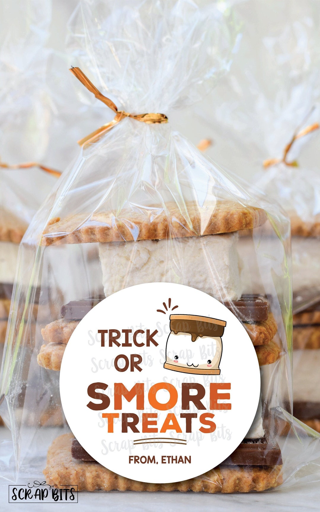 Halloween Smore Stickers & Bags, Trick or Smore Treats, S'mores Kit ...