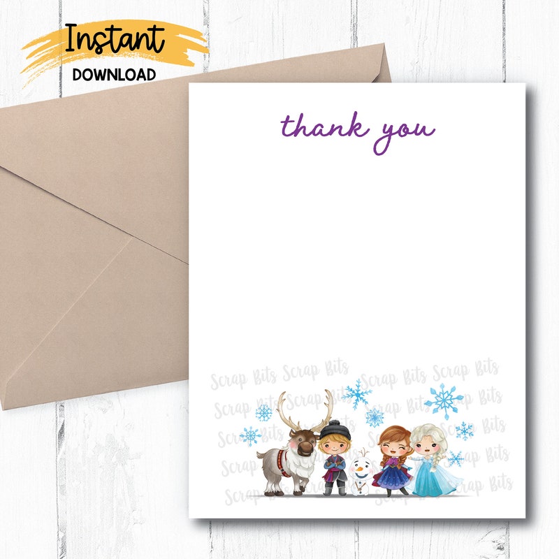 Frozen Thank You - Etsy