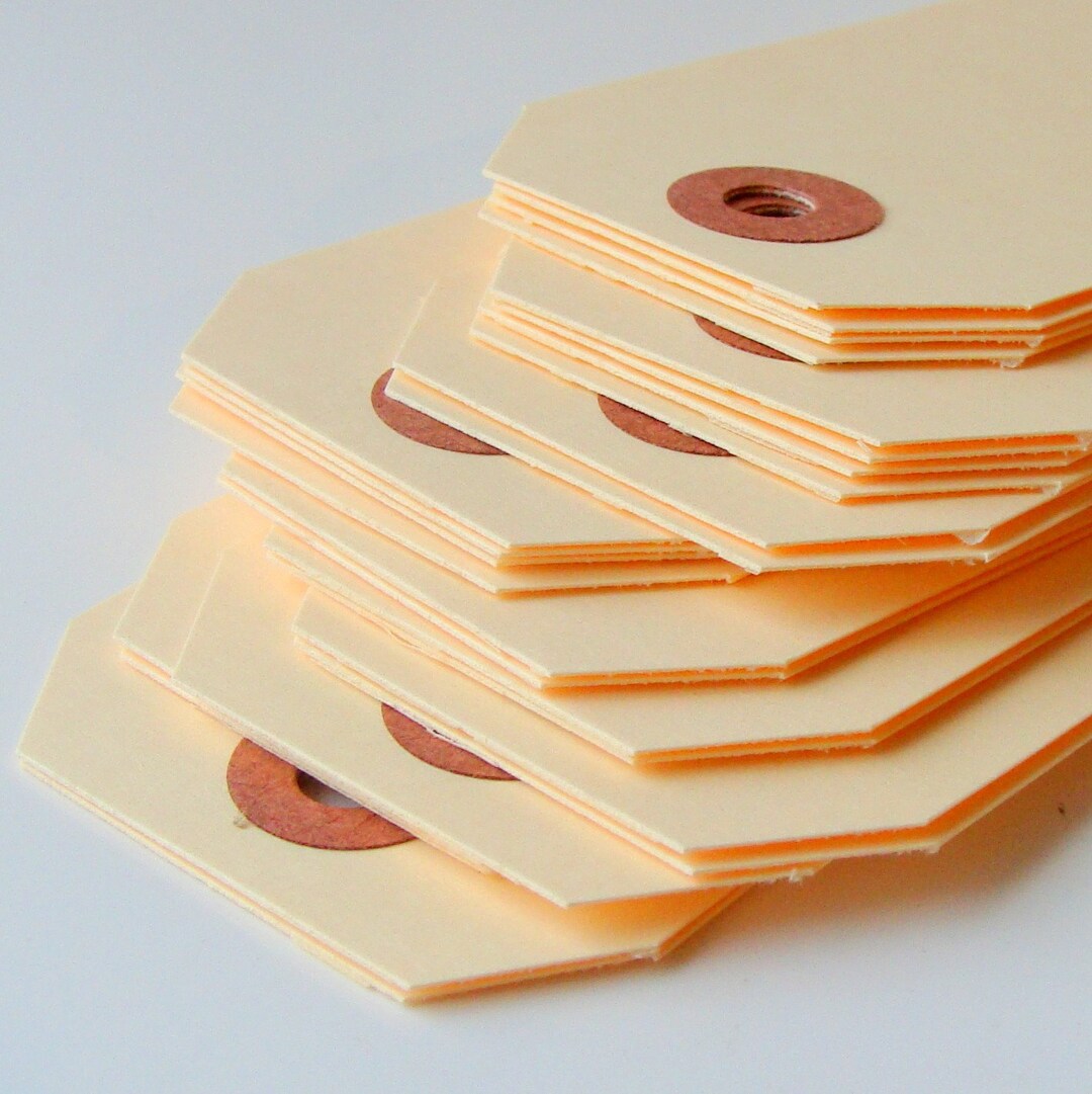 25 Raw Manilla Parcel Shipping Tags, Manilla Craft Tags, Blank Cream ...