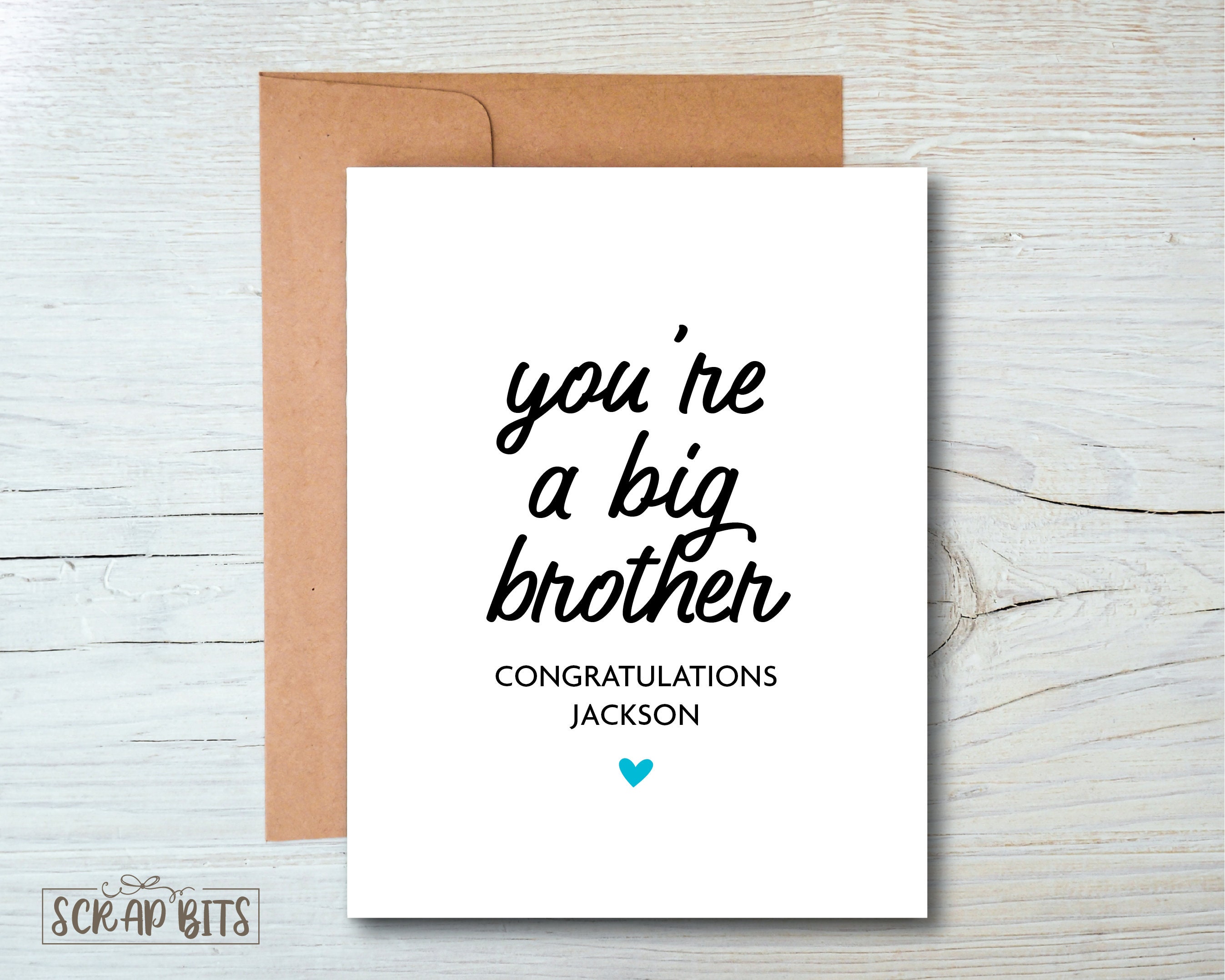 Big Brother Congratulations Card . You're a Big Brother . - Etsy