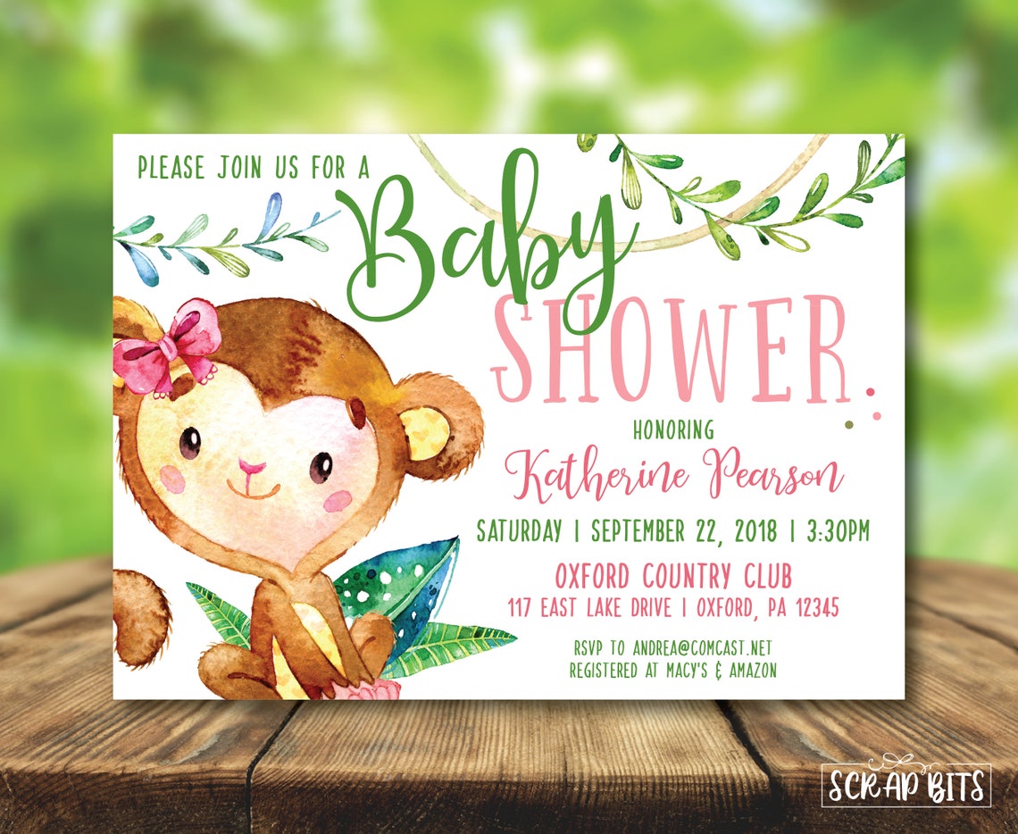 Personalized Printable Monkey Note Cards Personalized Monkey | Etsy