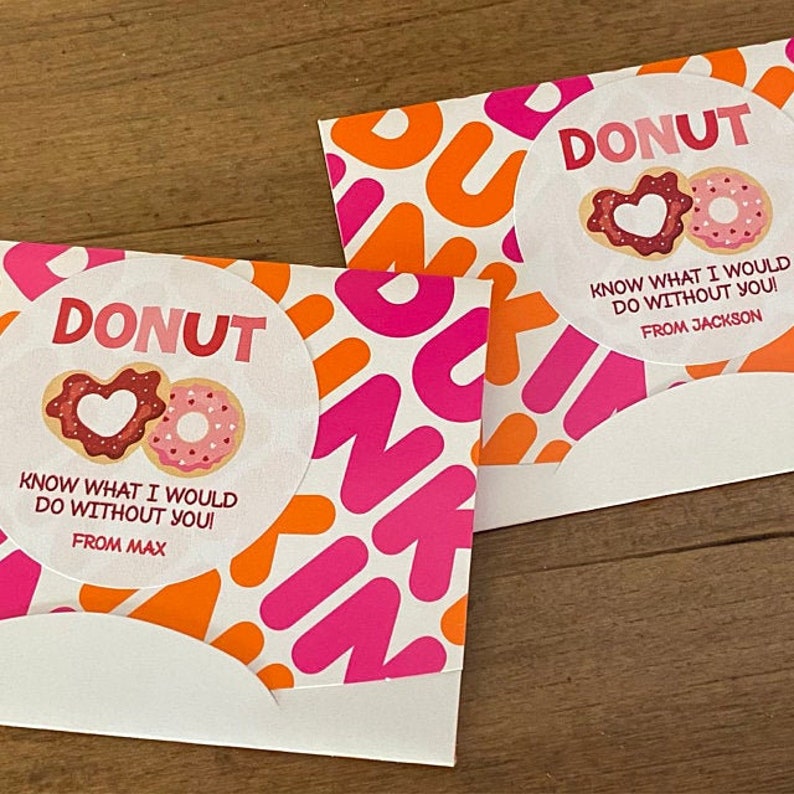 Donut Valentine Gift Stickers, Donut Know What I'd Do Without You ...