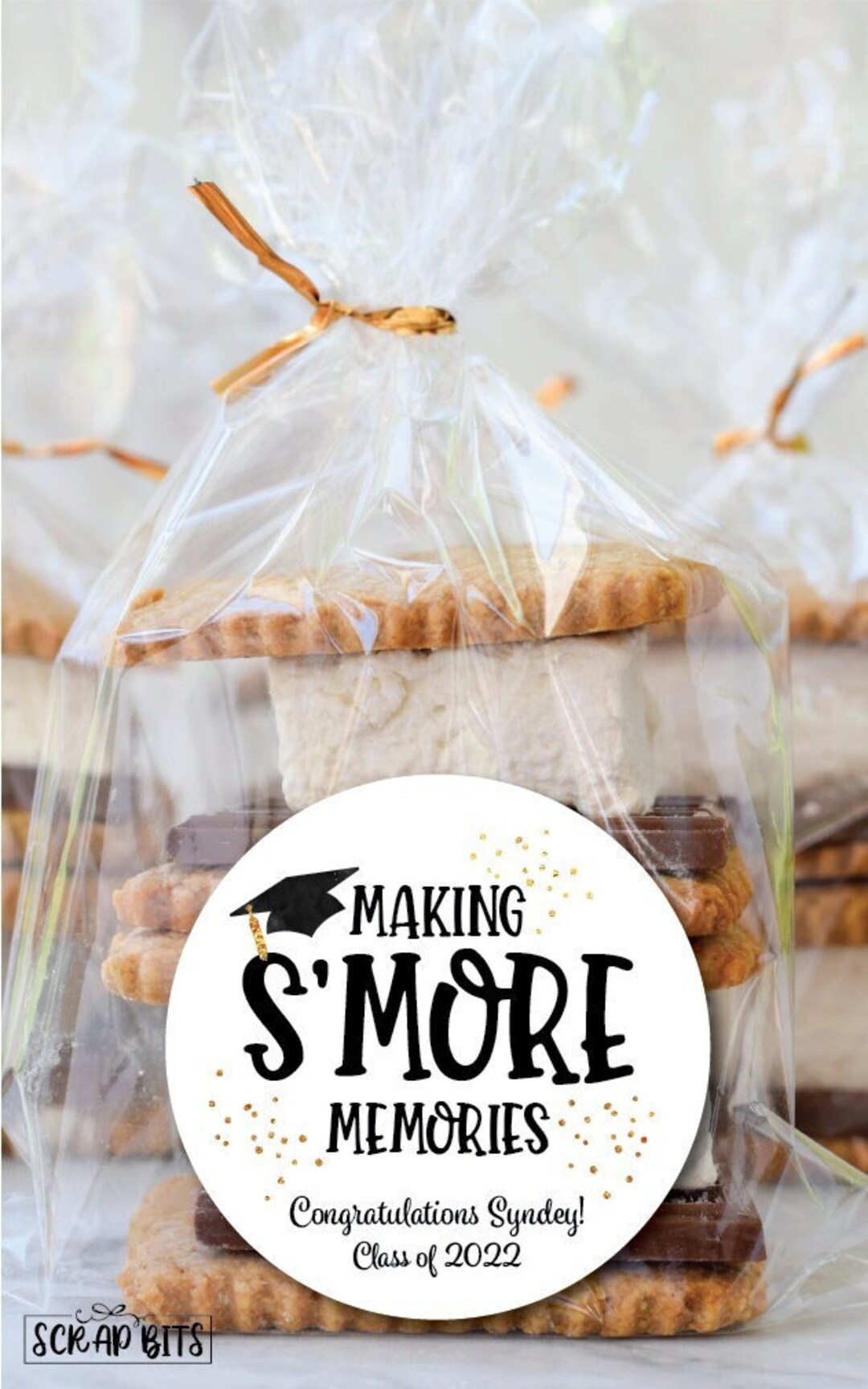 Graduation Stickers & Bags, Grad Cap Making S'more Memories, S'mores ...