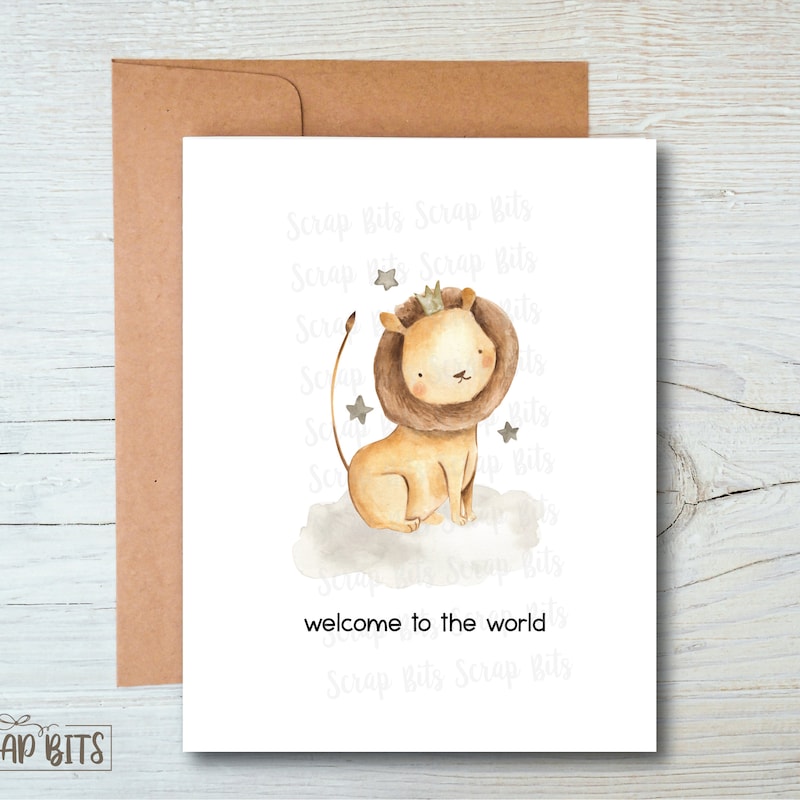 New Baby Lions Card - Etsy