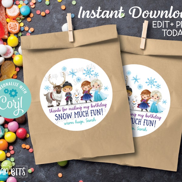 Frozen Labels - Etsy