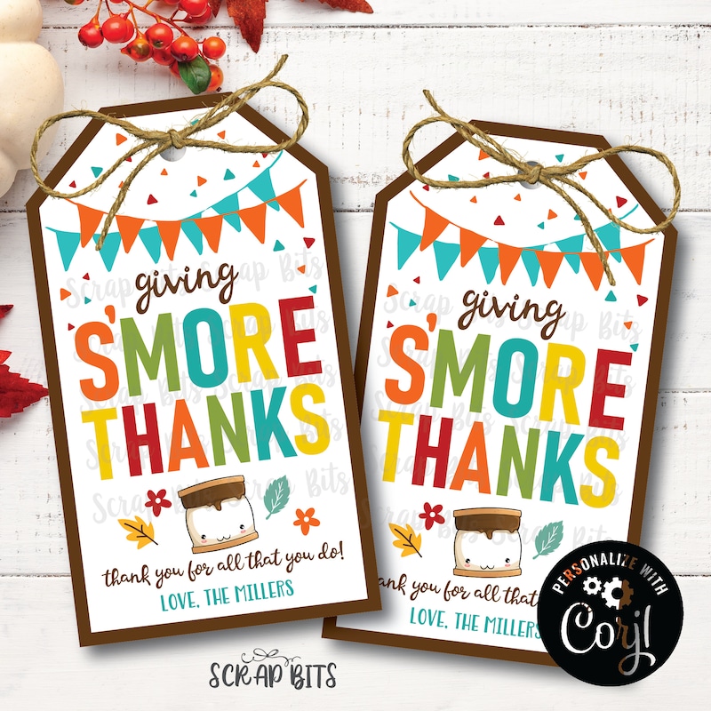 Smore Thank You Tags - Etsy
