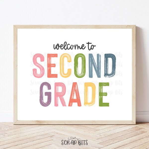 Welcome to 2nd Grade Door Sign Printable - Etsy