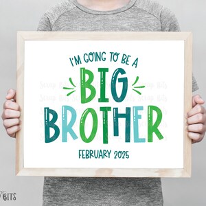 Big Brother Sign, Going to Be A Big Brother, Personalized Pregnancy ...