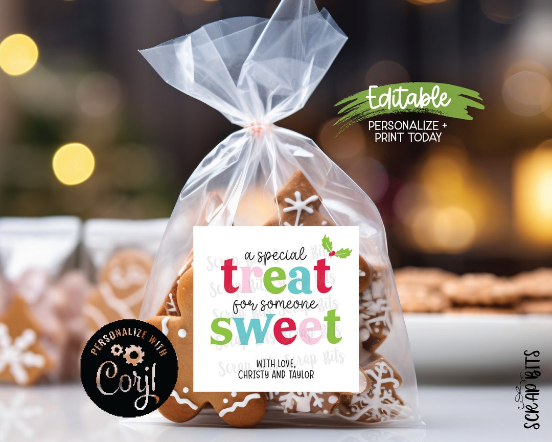 EDITABLE Christmas Tags, A Special Treat for Someone Sweet, Treat Bag ...