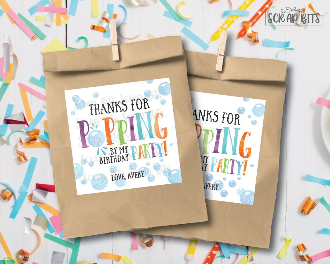 Personalized Printable Thanks for Popping by Tags Printable - Etsy