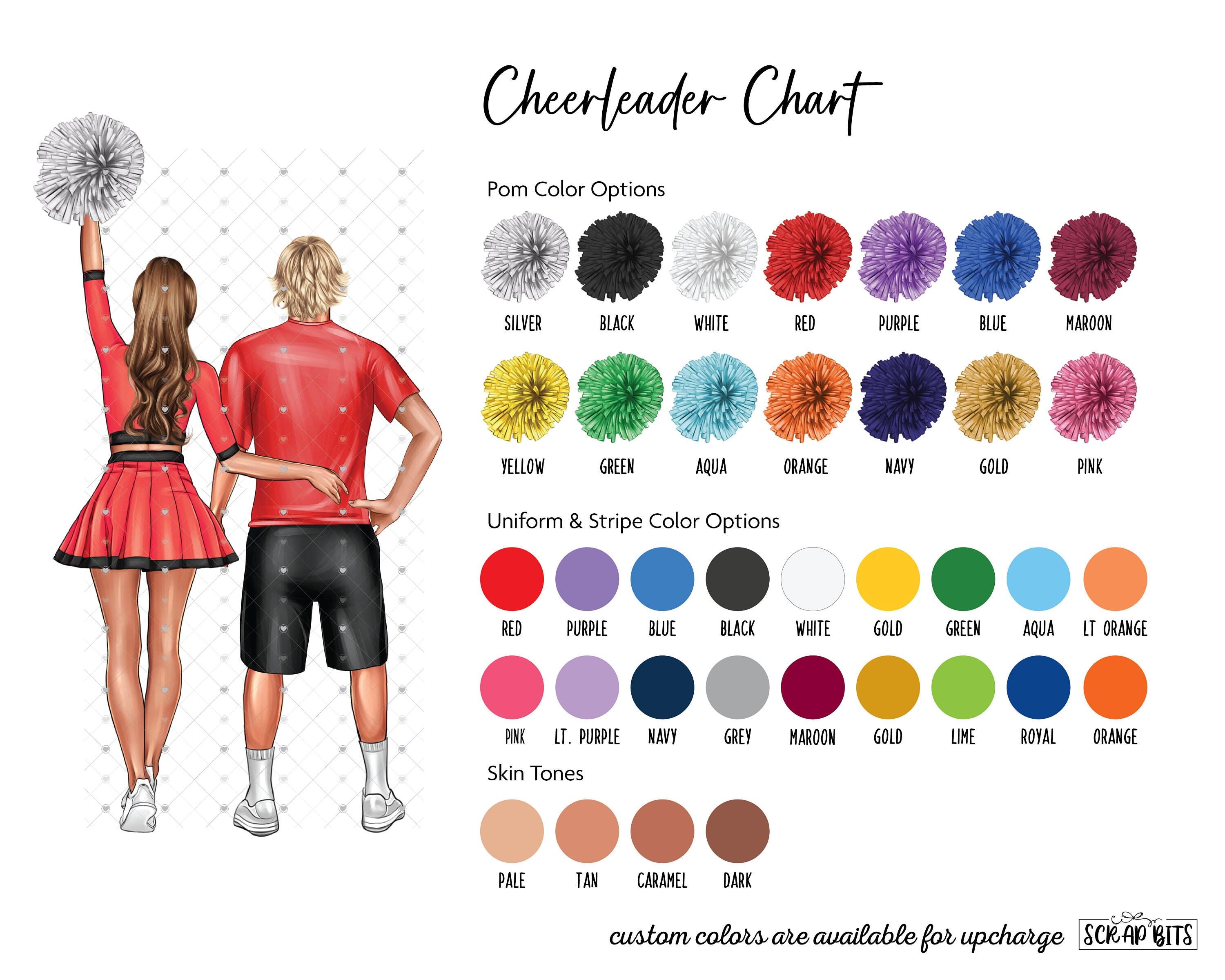 Cheer Team Portrait Print, Guys + Girls, Custom Cheerleader Gift for ...