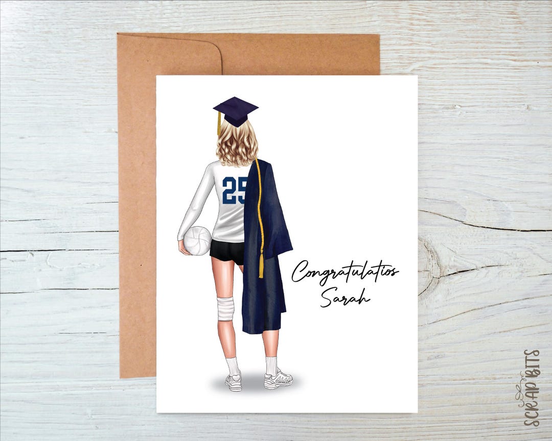 Volleyball Senior Night Card, Personalized Graduation Card ...