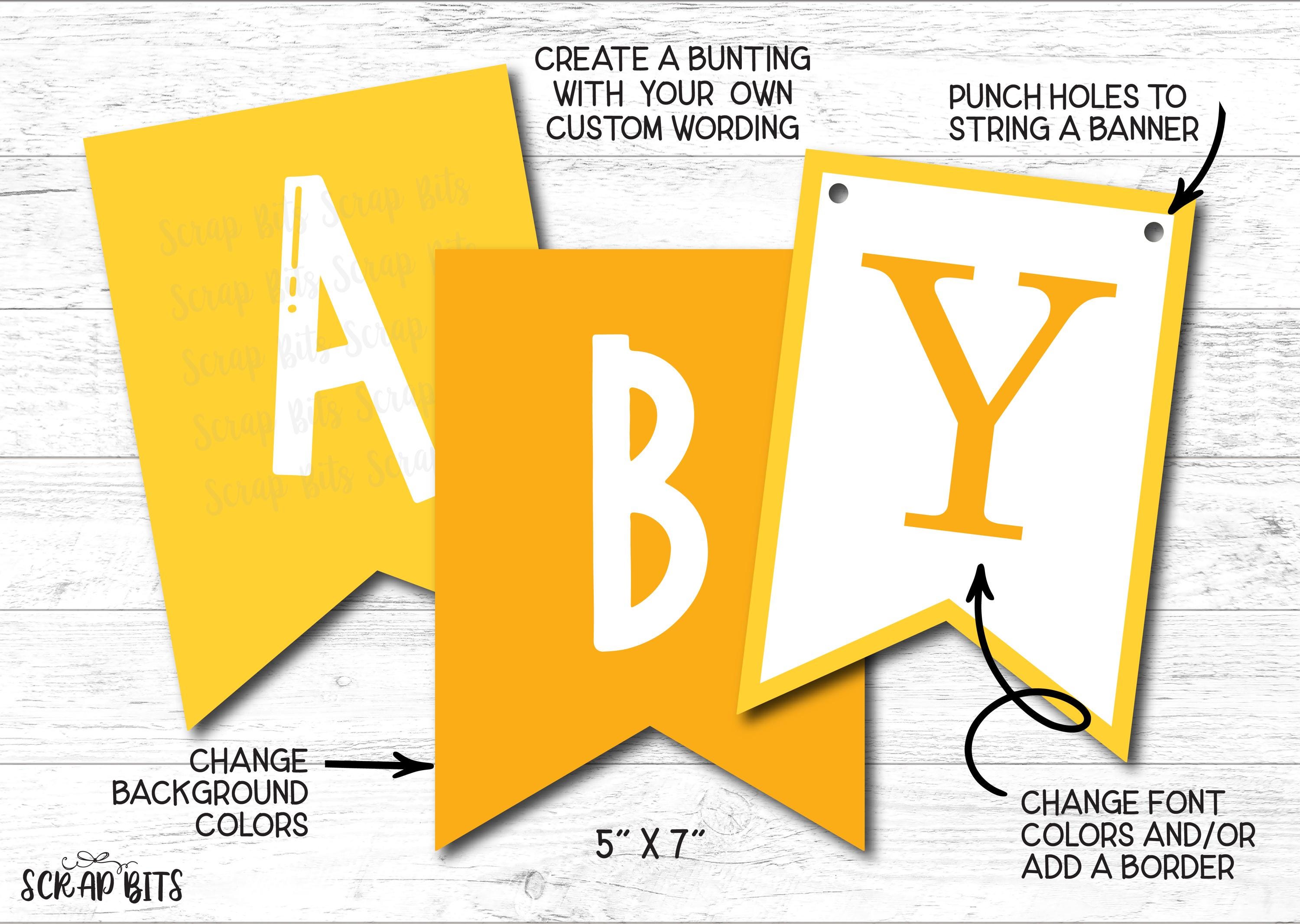 EDITABLE Sunshine Party Banner, Smiling Sun, Make Your Own Bunting ...