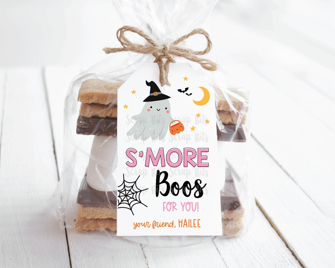 S'more Boos Tags, Halloween Smore Tags, Halloween S'more Tags ...