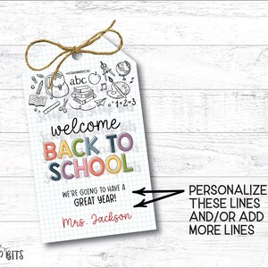 EDITABLE Back to School Tags, Doodle Graph Paper, Printable Digital ...