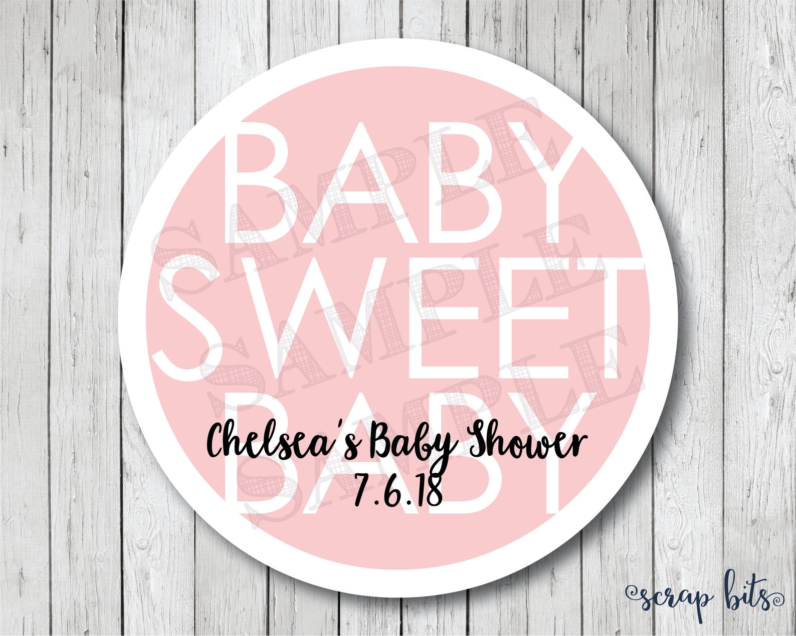 Baby Sweet Baby Personalized Baby Shower Stickers Sweet Baby | Etsy