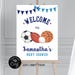 EDITABLE Welcome Sign Template, Personalized Printable Sports Party ...