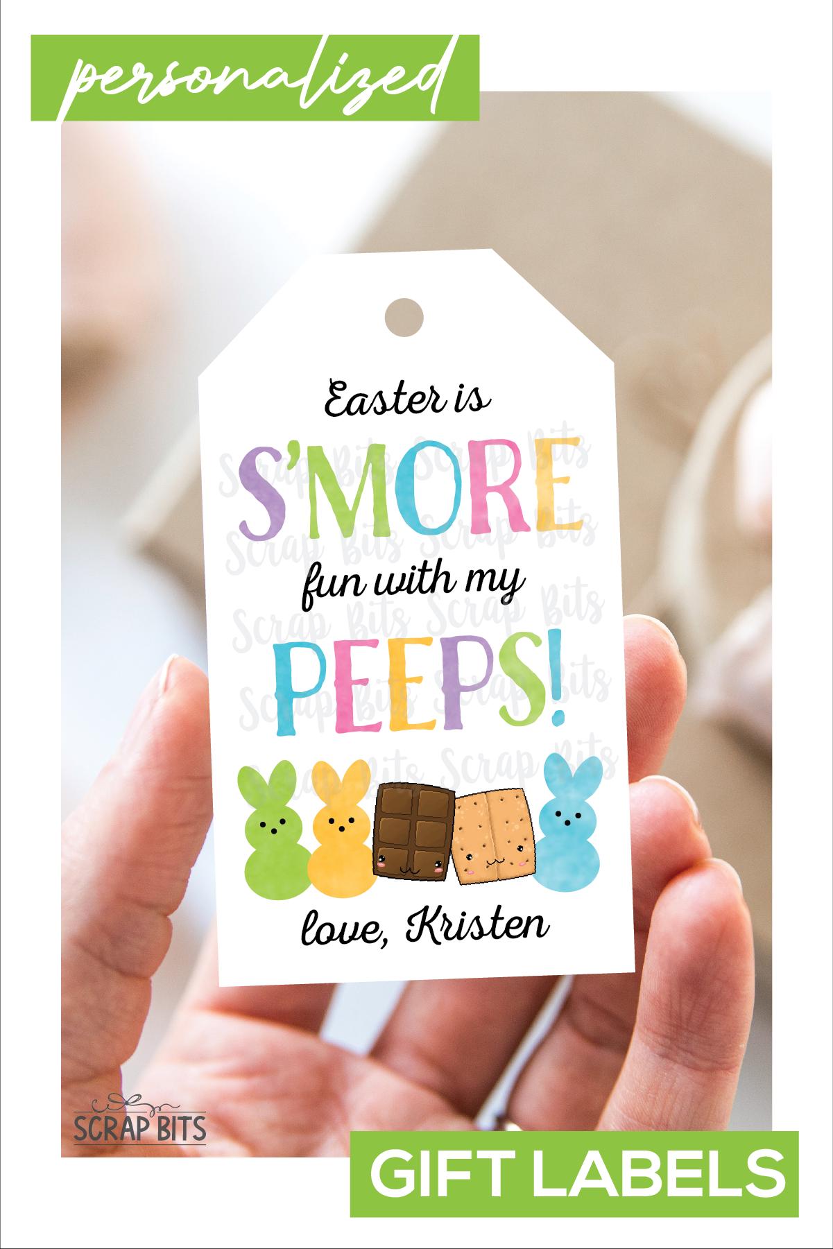 PRINTED Easter S'more Tags, Easter is Smore Fun With My Peeps ...