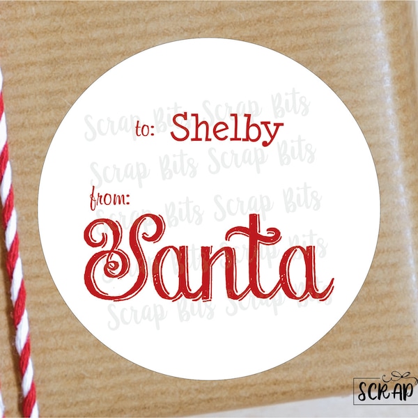Santa Stickers - Etsy