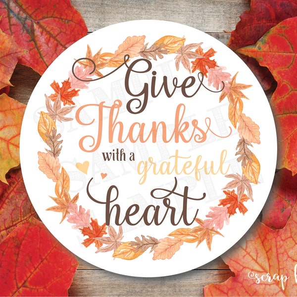 Give Thanks Stickers - Etsy