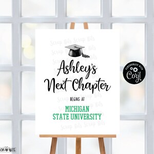 EDITABLE Graduation Next Chapter Sign, Personalized Next Chapter ...