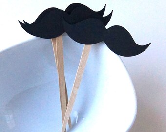 Mustache Cupcake Topper - Etsy