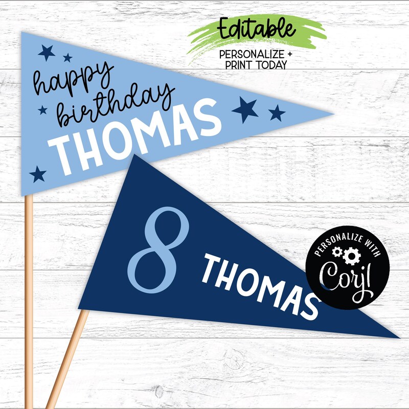 Birthday Pennant - Etsy