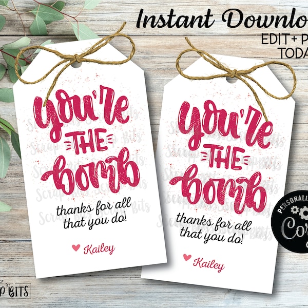 Bath Bomb Tag - Etsy