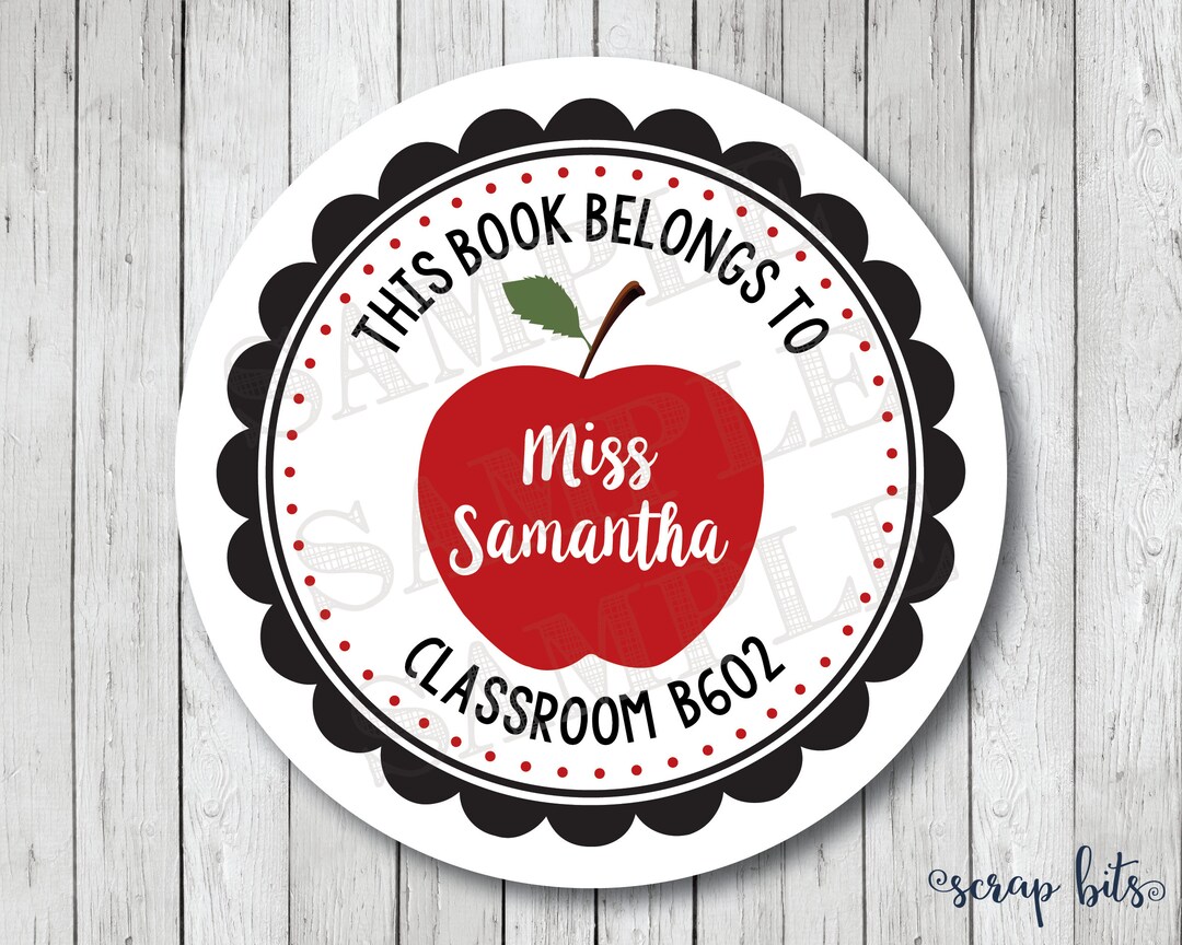 Apple for Teacher Stickers Personalized Apple Labels Teacher - Etsy