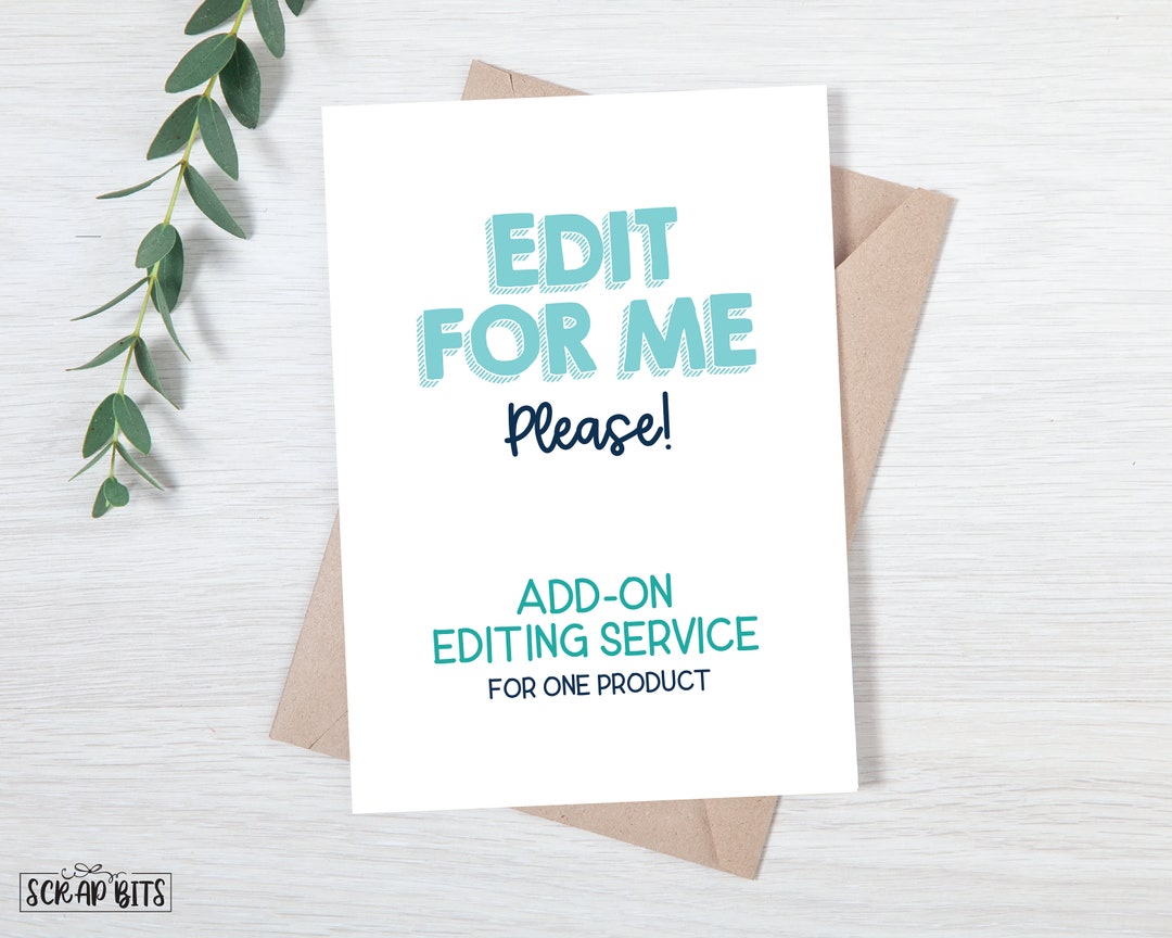 Edit for Me Editing Service Add-on for Templates - Etsy