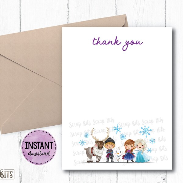 Frozen Thank You - Etsy