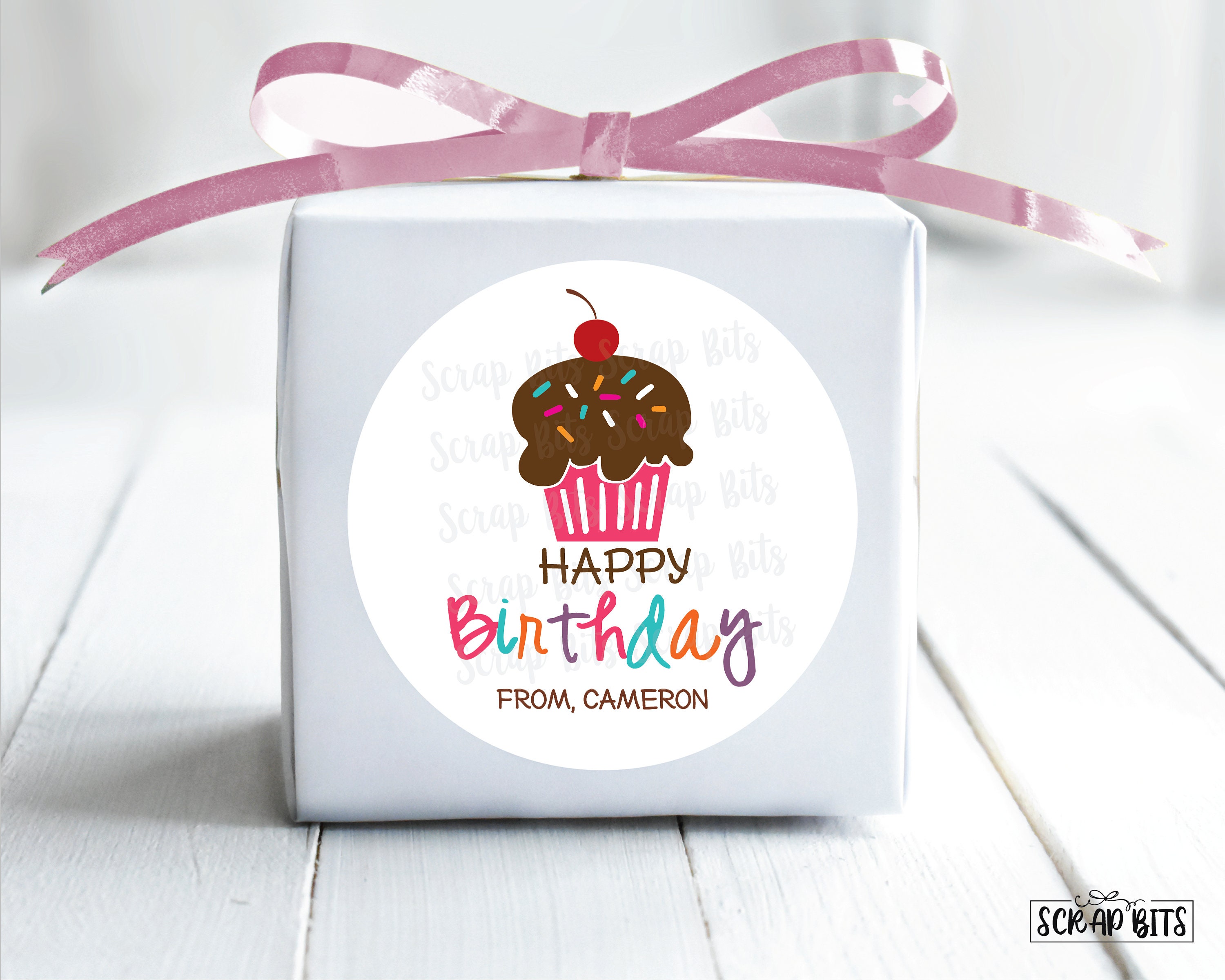Paper & Party Supplies Cupcake Stickers 3 Packs of Birthday Stickers ...