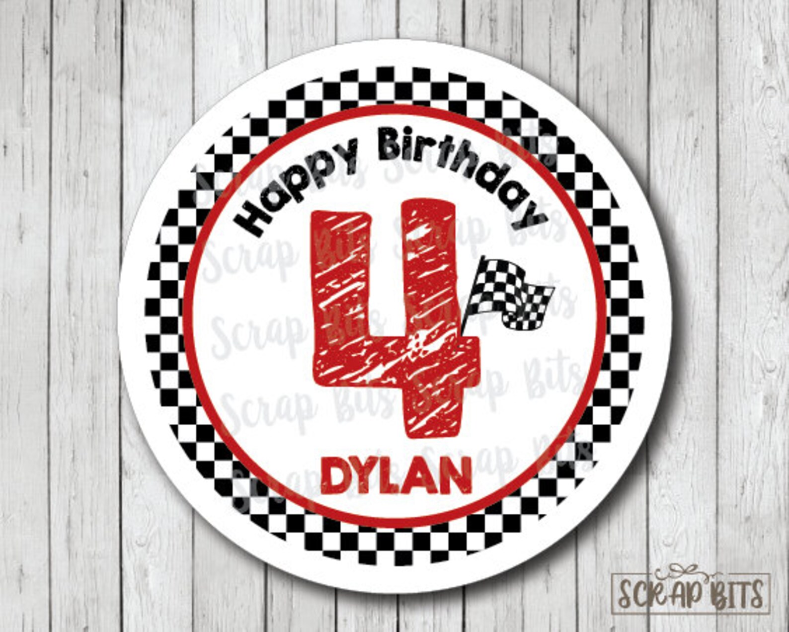 Personalized Racing Theme Birthday Number Stickers Race Car - Etsy