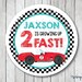 Growing up 2 Fast . Racing Birthday Party Stickers . Personalized Favor ...