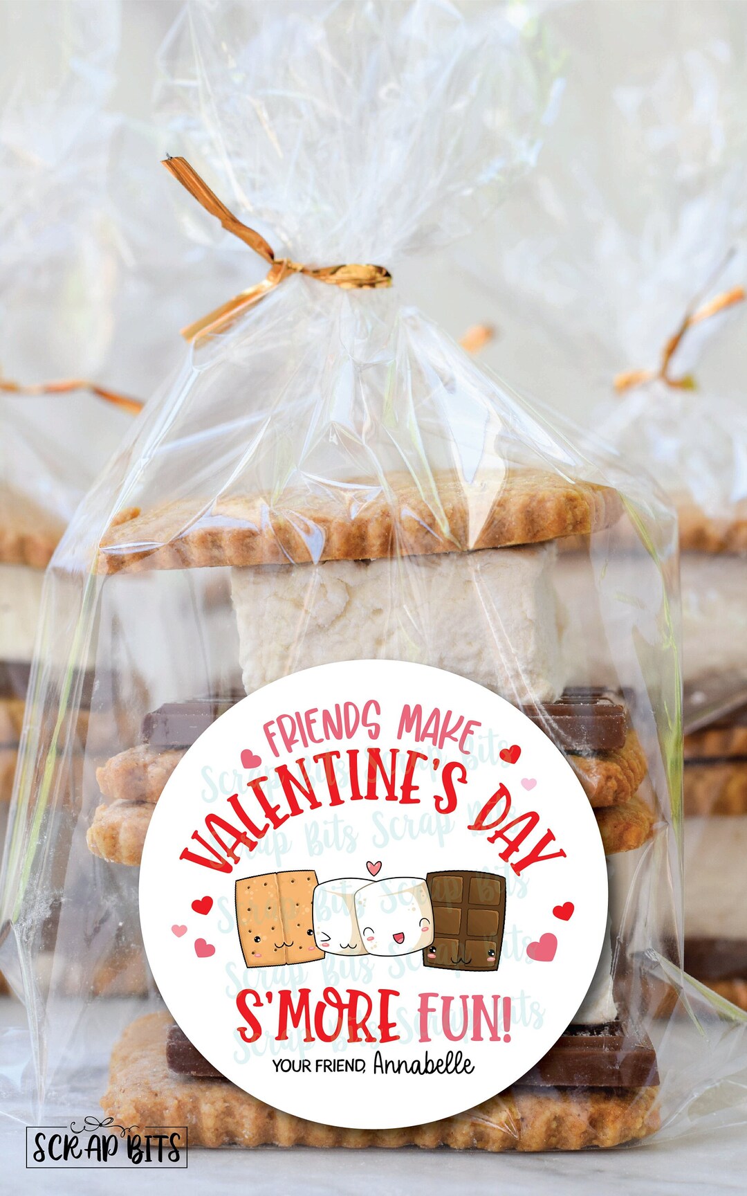Smore Valentine Gift Stickers, Friends Make Valentine's Day S'more Fun ...