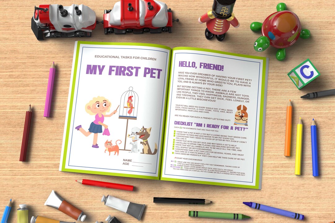 My First Pet Activity Workbook | Fun Educational Pet Care Worksheets ...